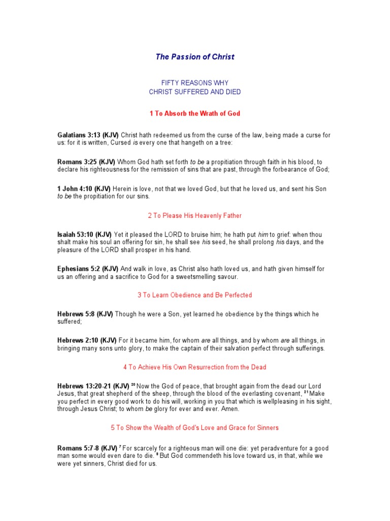 The Passion of Christ Expanded | PDF | Justification (Theology ...