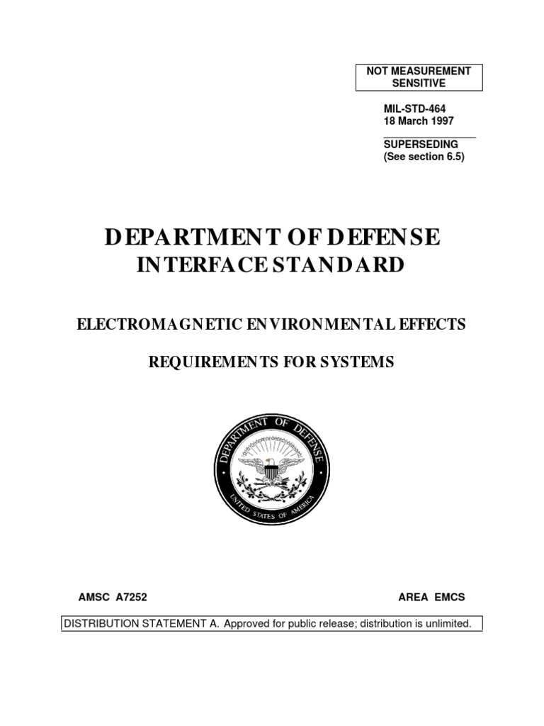 Mil STD 464 | PDF | Electromagnetic Compatibility | Electromagnetic ...