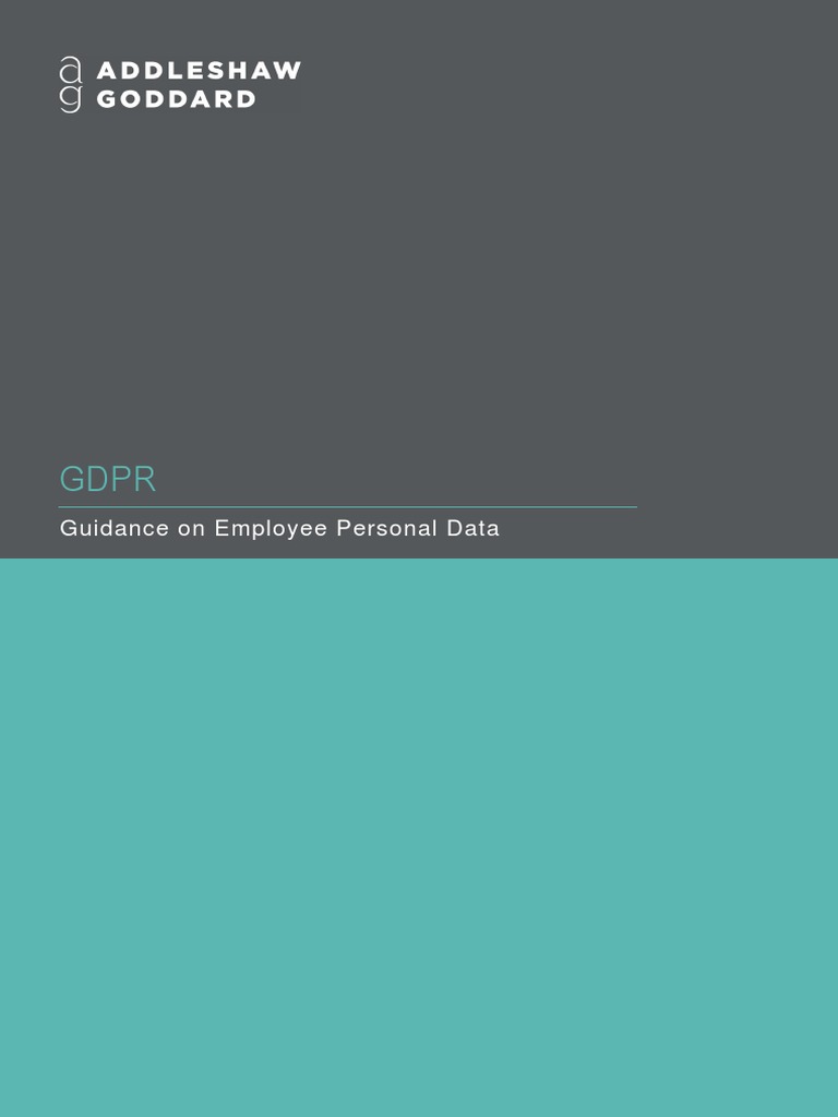 GDPR Guidance On Employee Personal Data | PDF | Privacy | Information ...