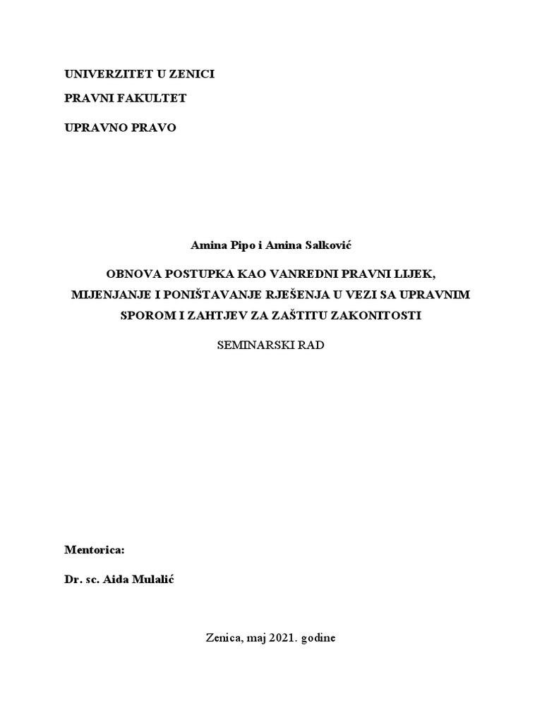 Seminarski Rad | PDF