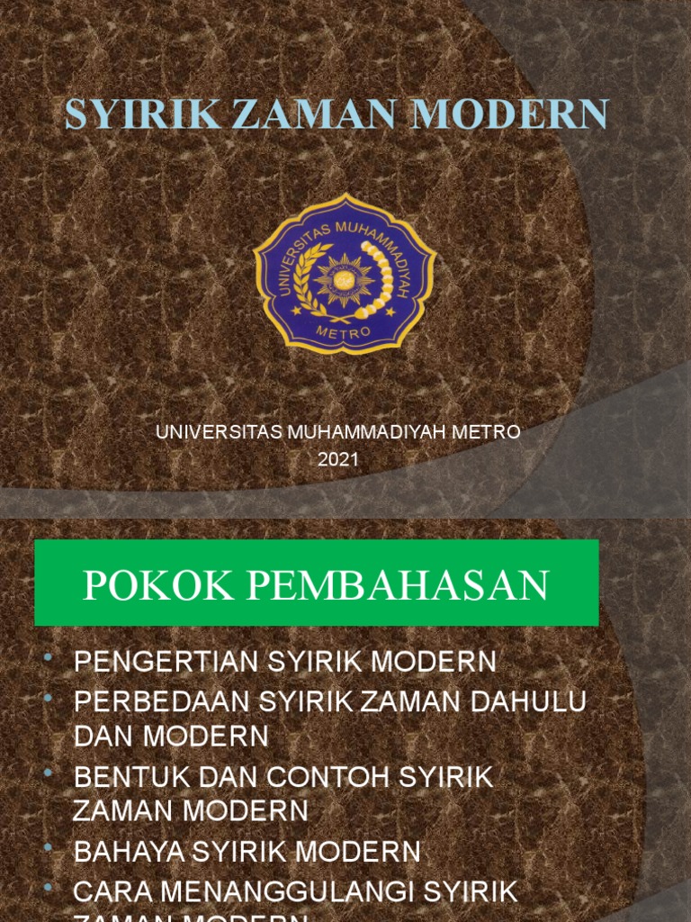 Syirik Modern: Pengertian dan Bahaya | PDF | Agama & Spiritualitas ...