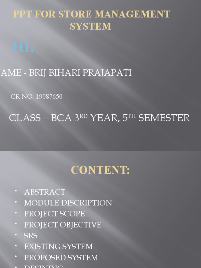 For Store Management System | PDF | World Wide Web | Web Application