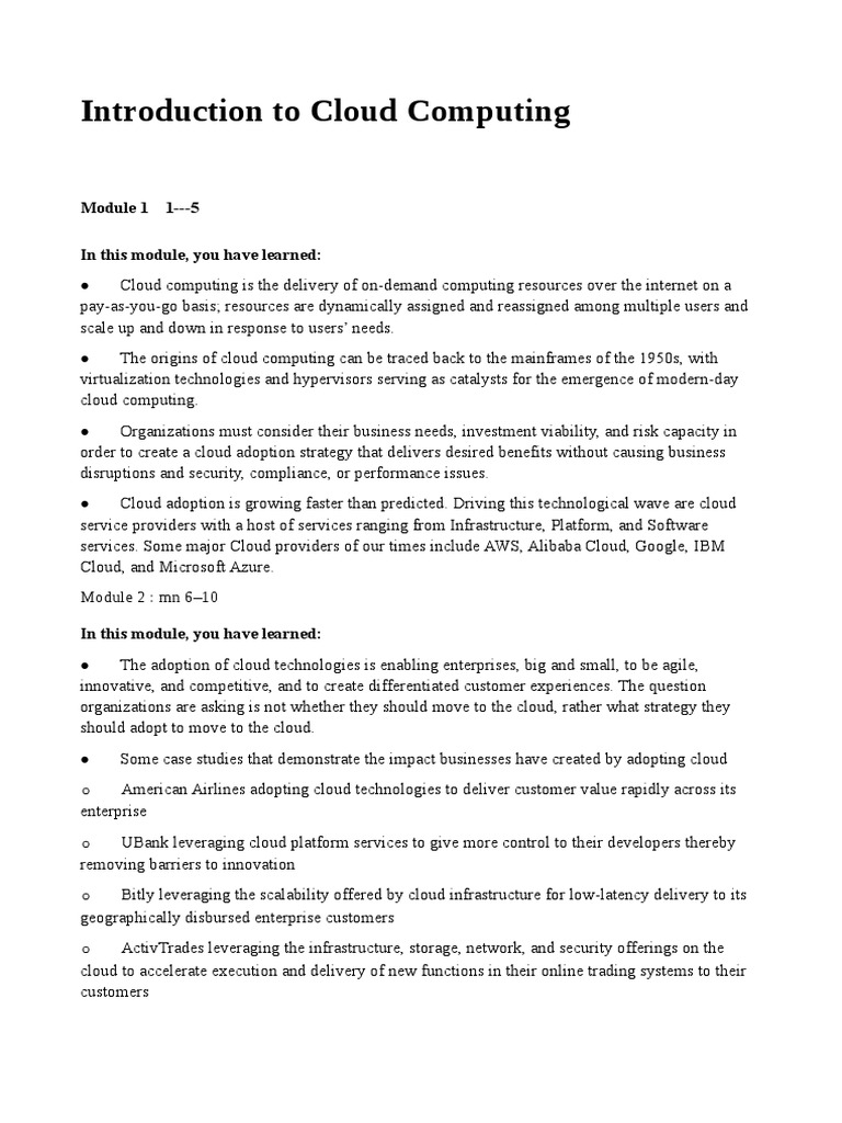 Cloud Computing Basics & Strategies | PDF | Cloud Computing | Software ...