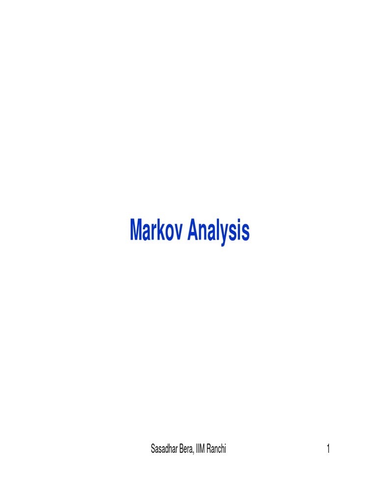 07 Markov Analysis | PDF | Markov Chain | Brand