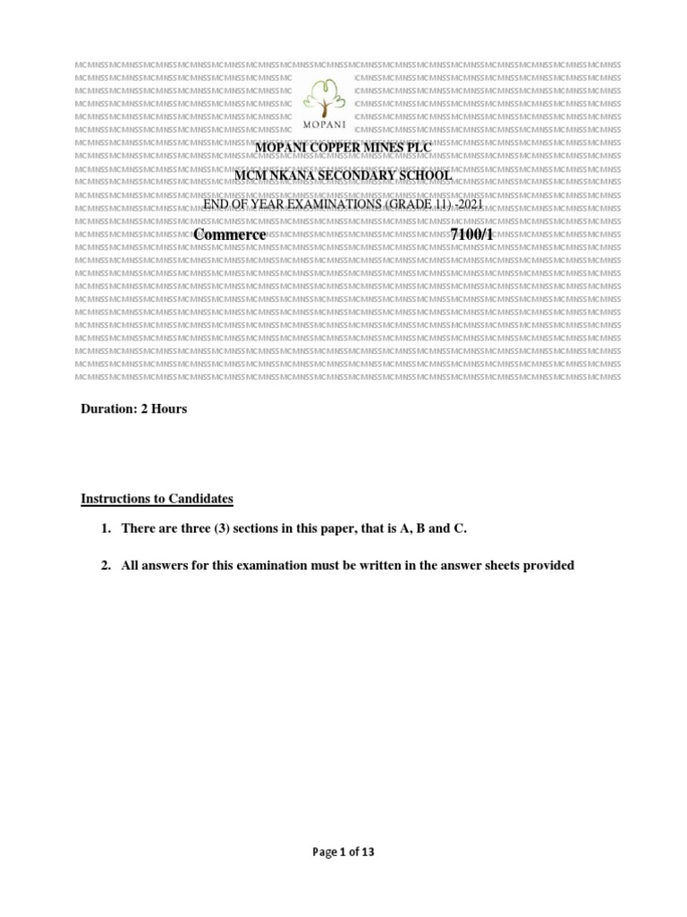 Grade 11 Commerce Eot3 - 2021 | PDF | Stocks | Stock Exchange