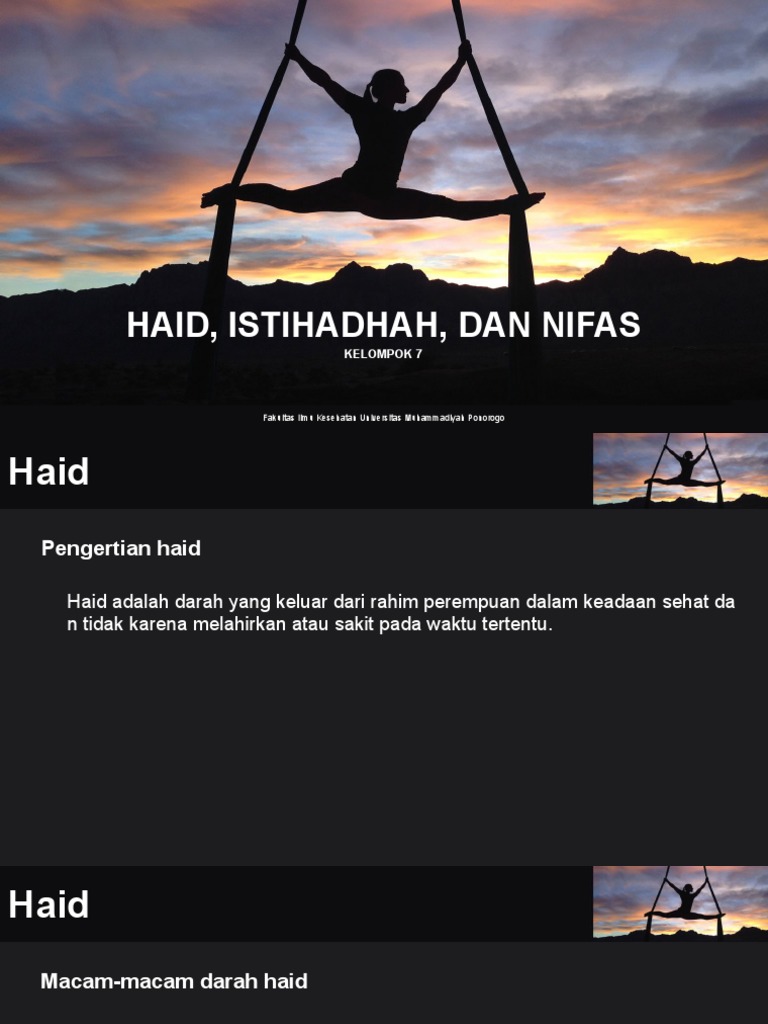 Haid, Istihadhah, Dan Nifas: Kelompok 7 | PDF | Agama & Spiritualitas