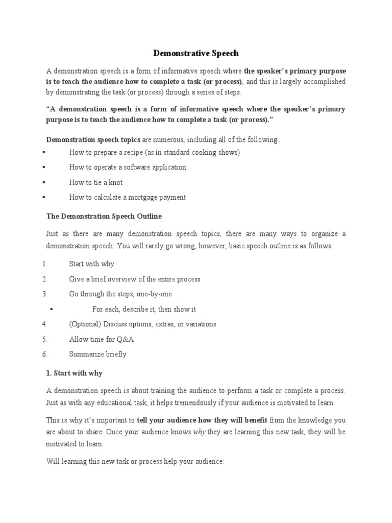 Demonstrative Speech | Download Free PDF | Speech | Cognition