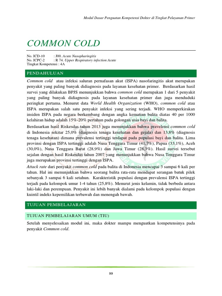 Common Cold | PDF