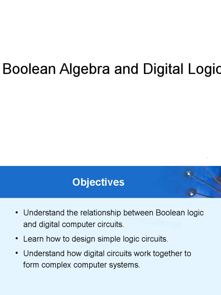 Boolean Algebra and Digital Logic | PDF | Logic Gate | Teaching Mathematics