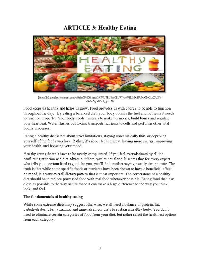 Healthy Eating | PDF | Foods | Healthy Diet