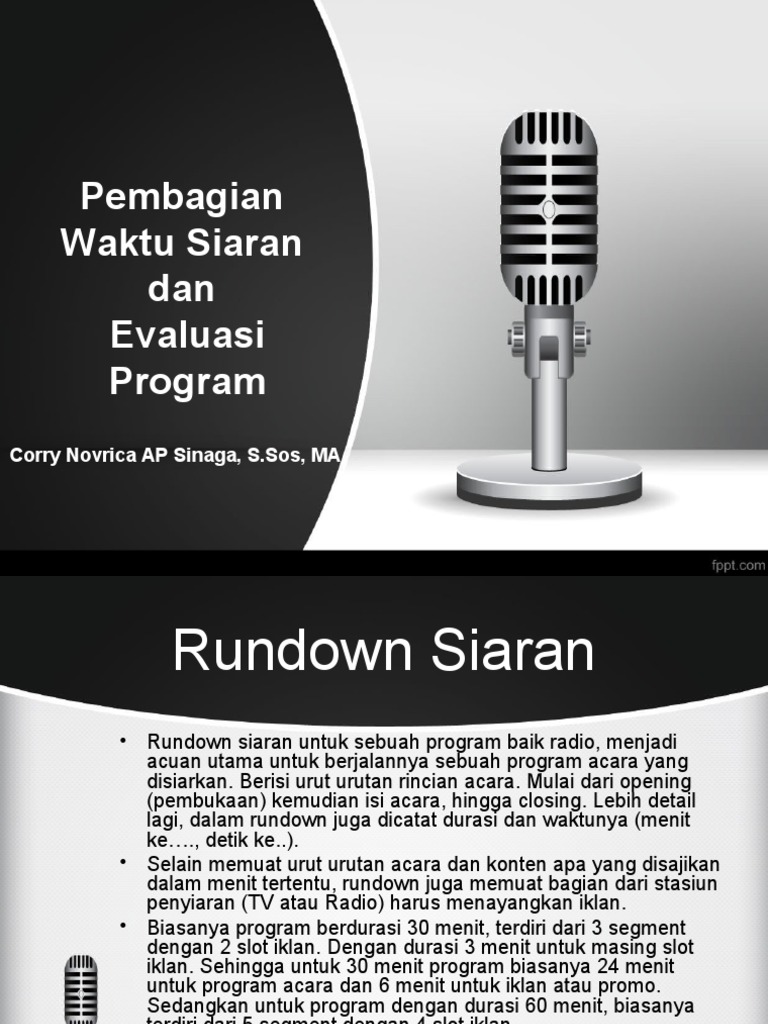 Rundown dan Format Clock Siaran Radio | PDF