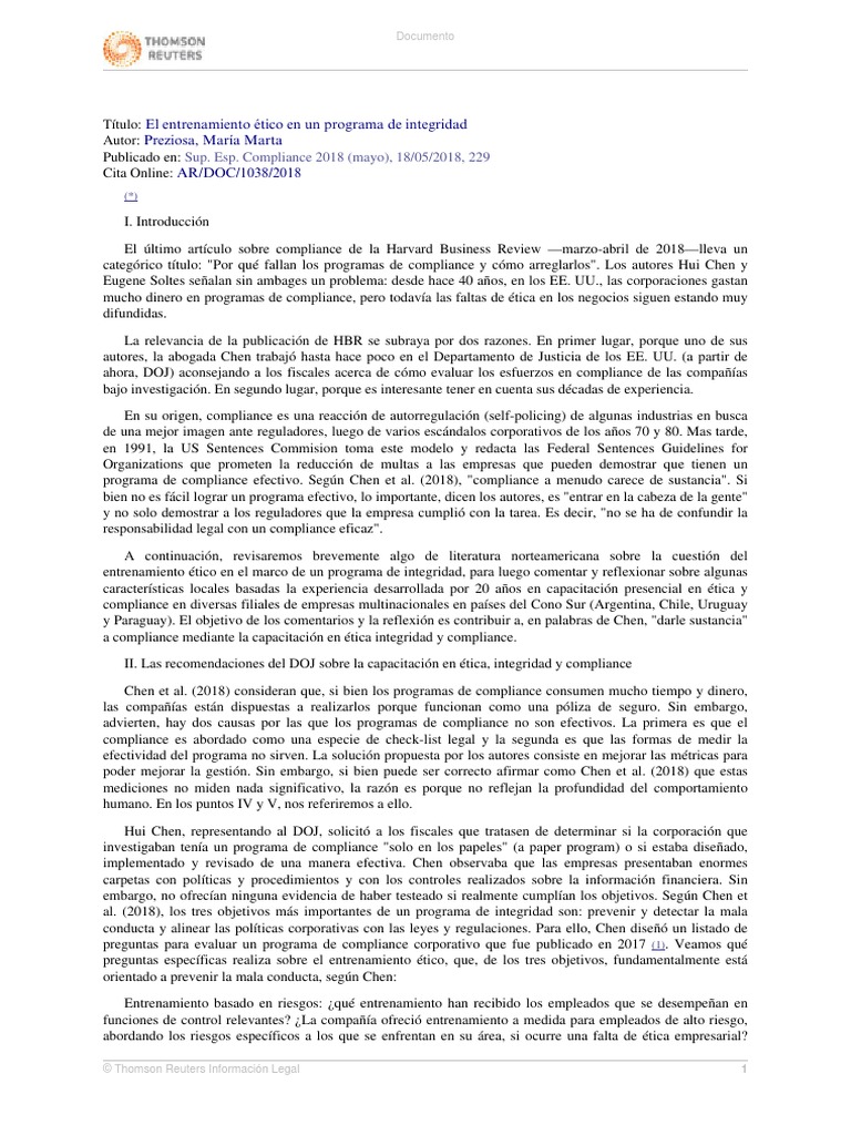 El Entrenamiento Etico en Un Programa de | PDF | Moralidad | Racionalidad