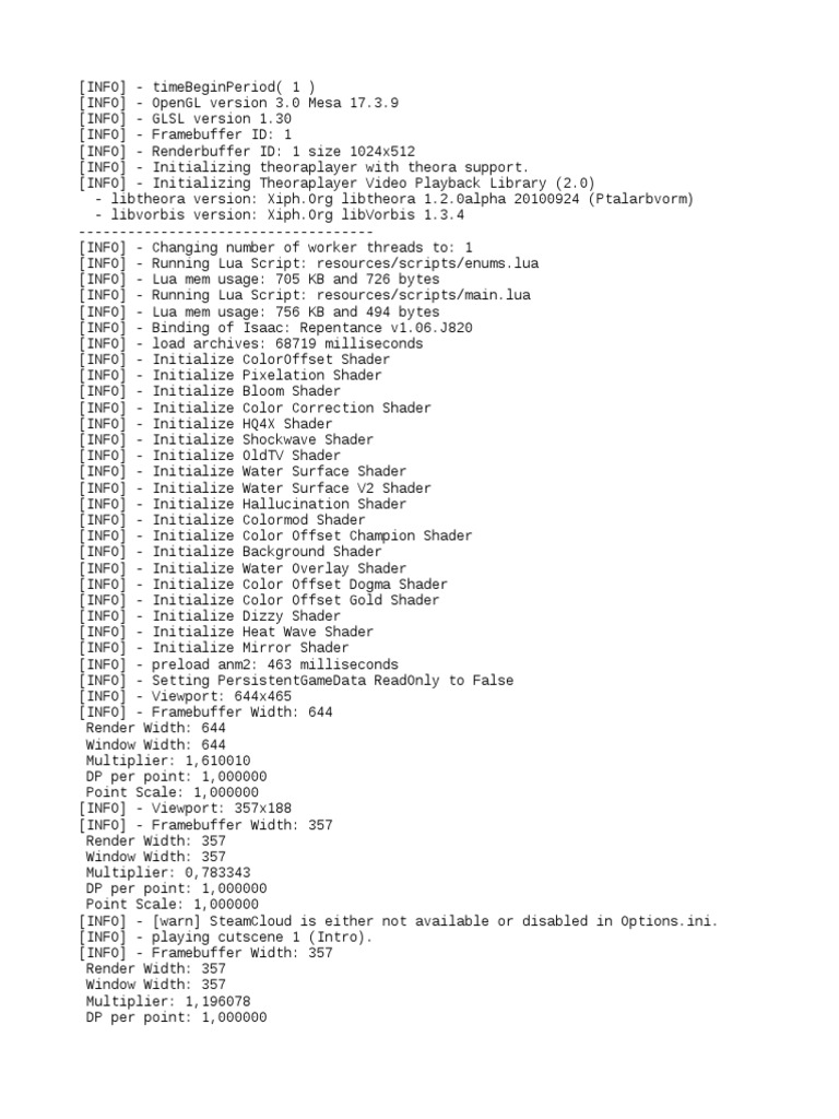 Log (TBoI) | PDF | Shader | Computer Graphics