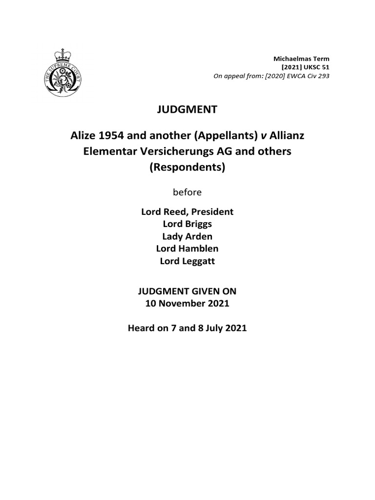 Uksc 2020 0071 Judgment | PDF | Common Law | Water Transport