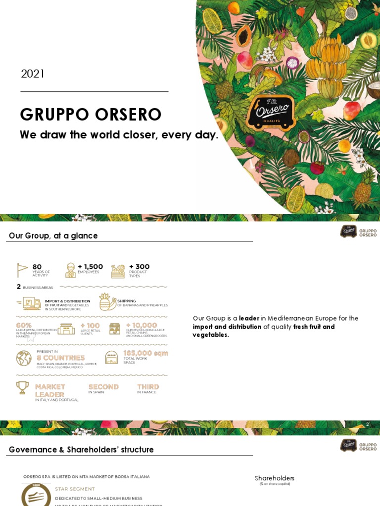 Gruppo Orsero: We Draw The World Closer, Every Day | PDF ...