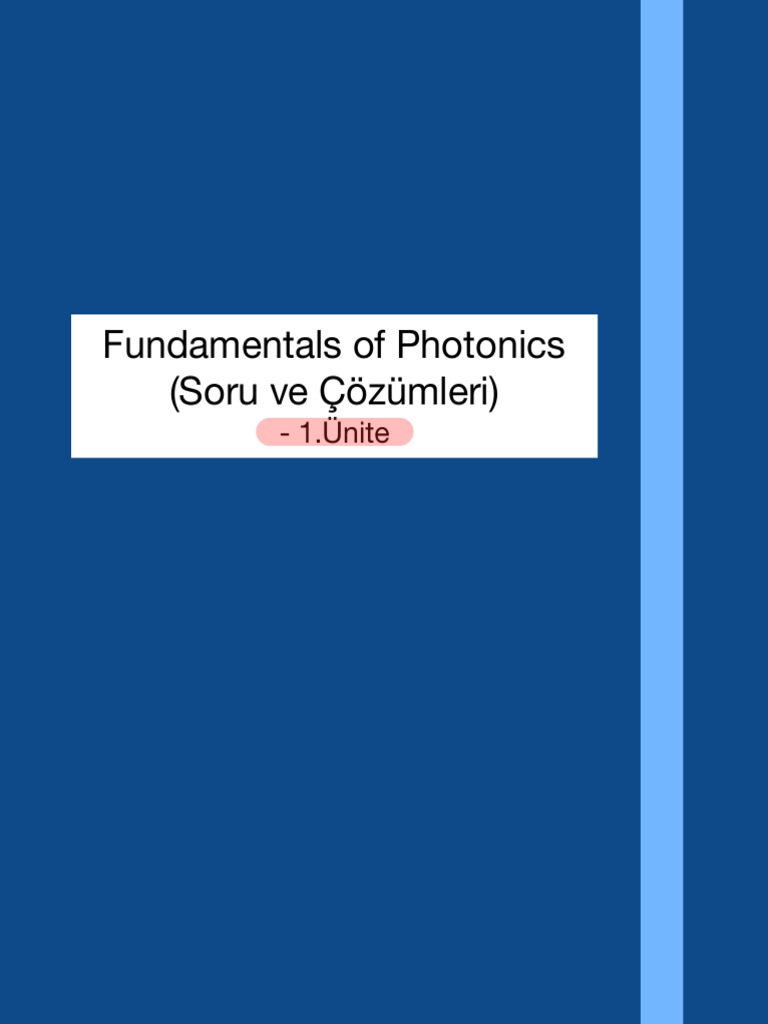 Fundamentals of Photonics Chapter 1 | PDF | Glass Applications | Optics