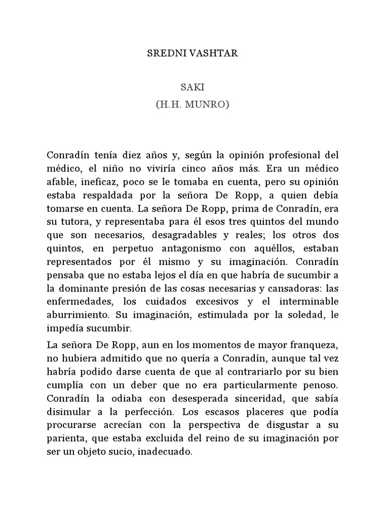 Sredni Vashtar | PDF