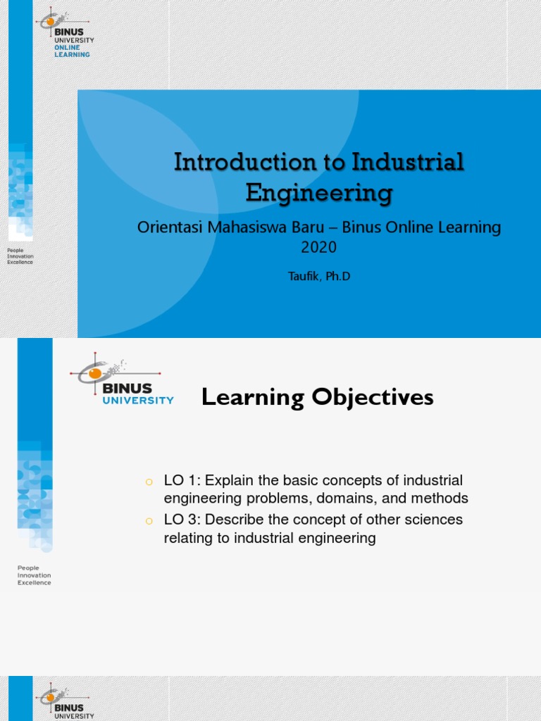 Introduction To Industrial Engineering PJJ-Taufik - D2496 | PDF ...