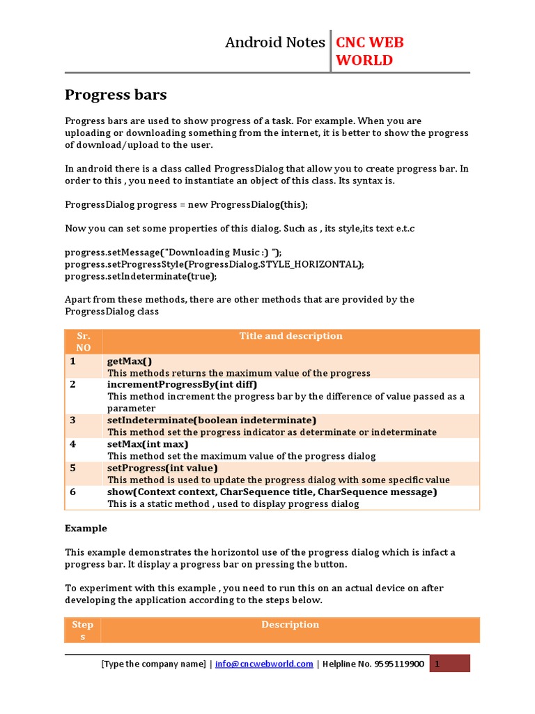17 Progressbar | PDF | Android (Operating System) | Application Software