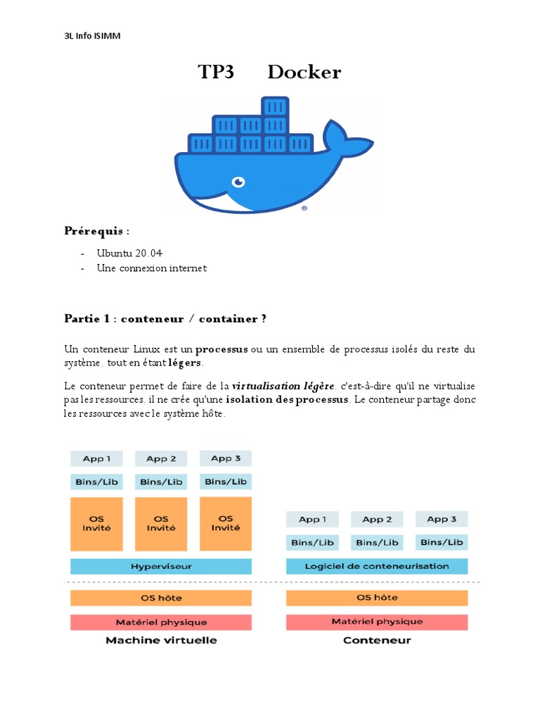 TP3 Docker | PDF | Gestion informatique | Logiciel