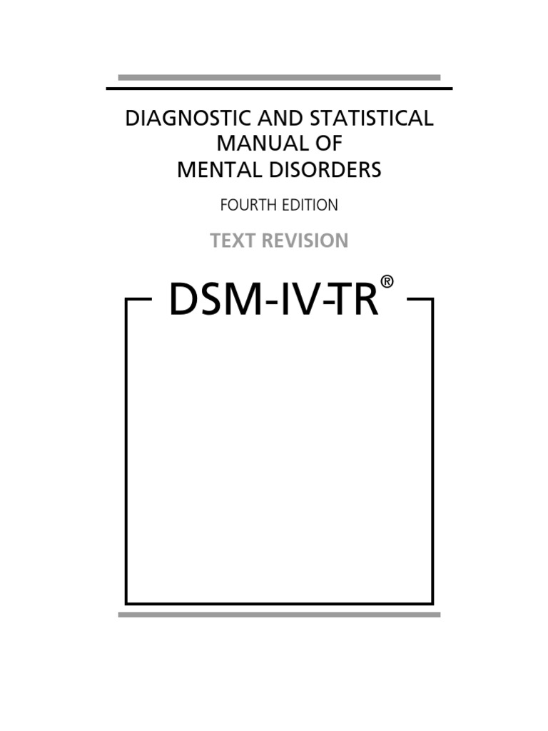 10 1176@appi Books 9780890420249 Dsm-Iv-Tr | PDF | Diagnostic And Statistical Manual Of Mental ...