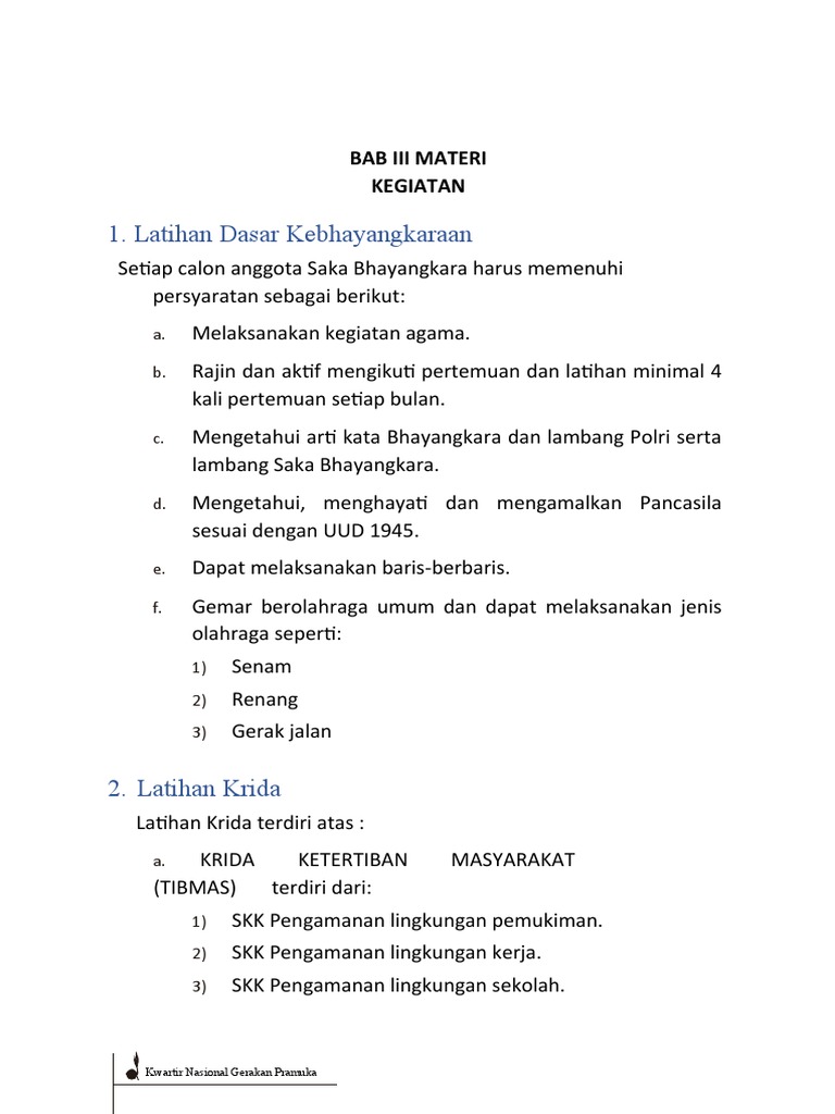SKK & TKK Bhayangkara | PDF