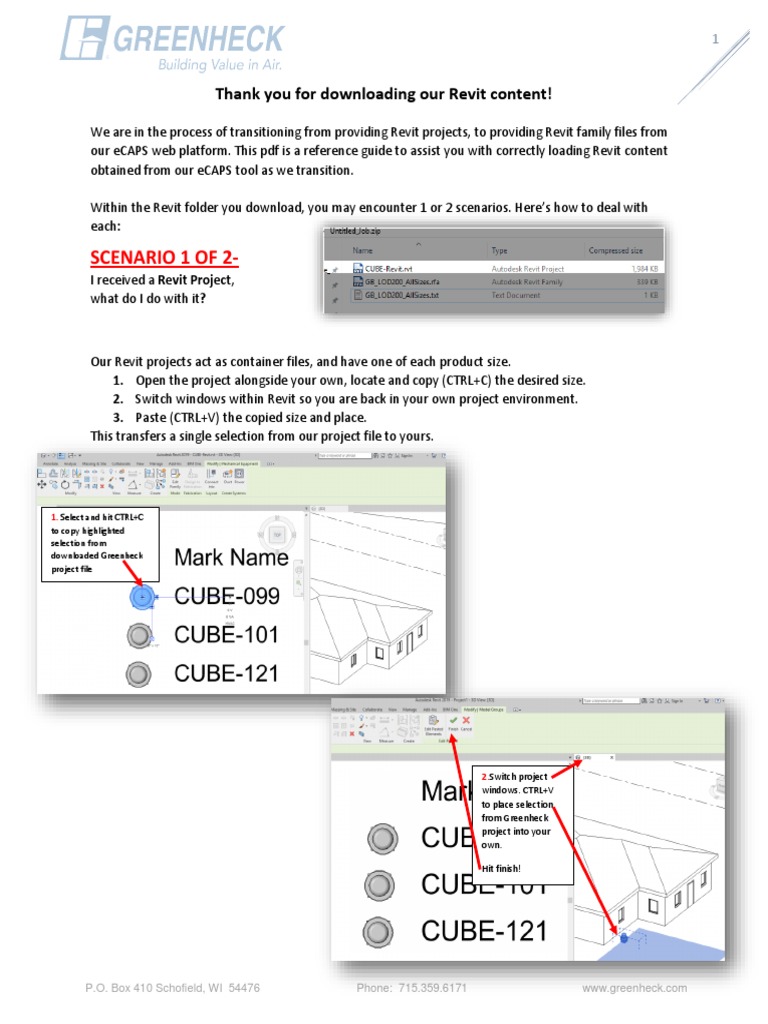 Scenario 1 of 2-: Thank You For Downloading Our Revit Content! | PDF ...