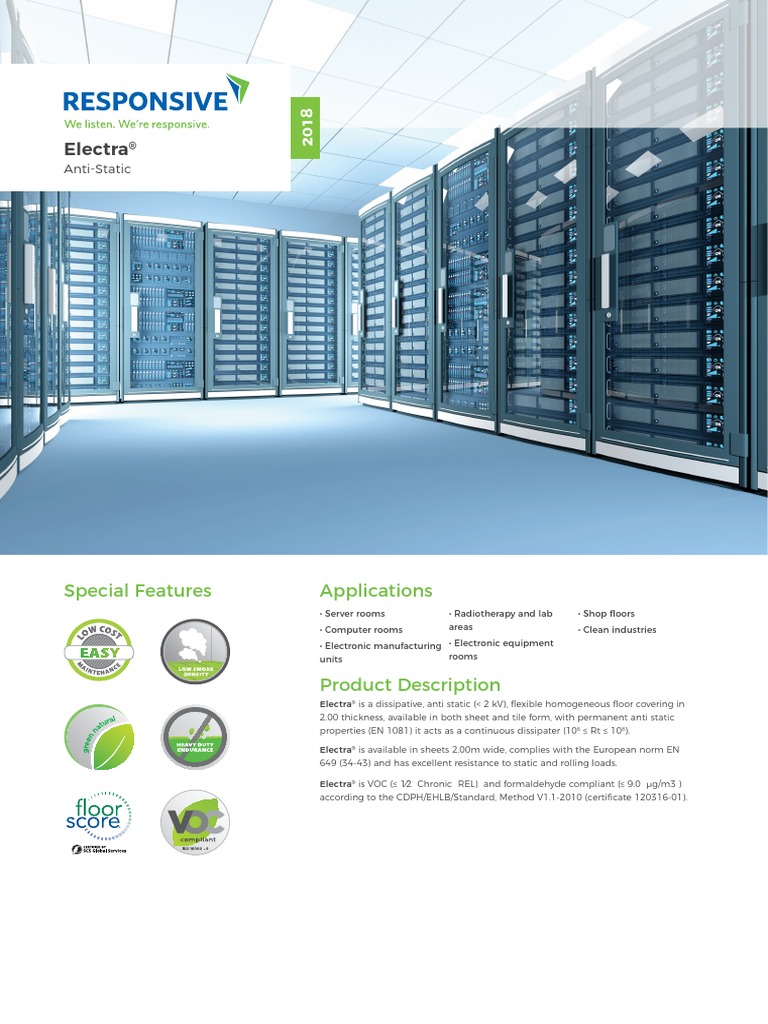 Electra: Applications Special Features | PDF | Flooring | Materials