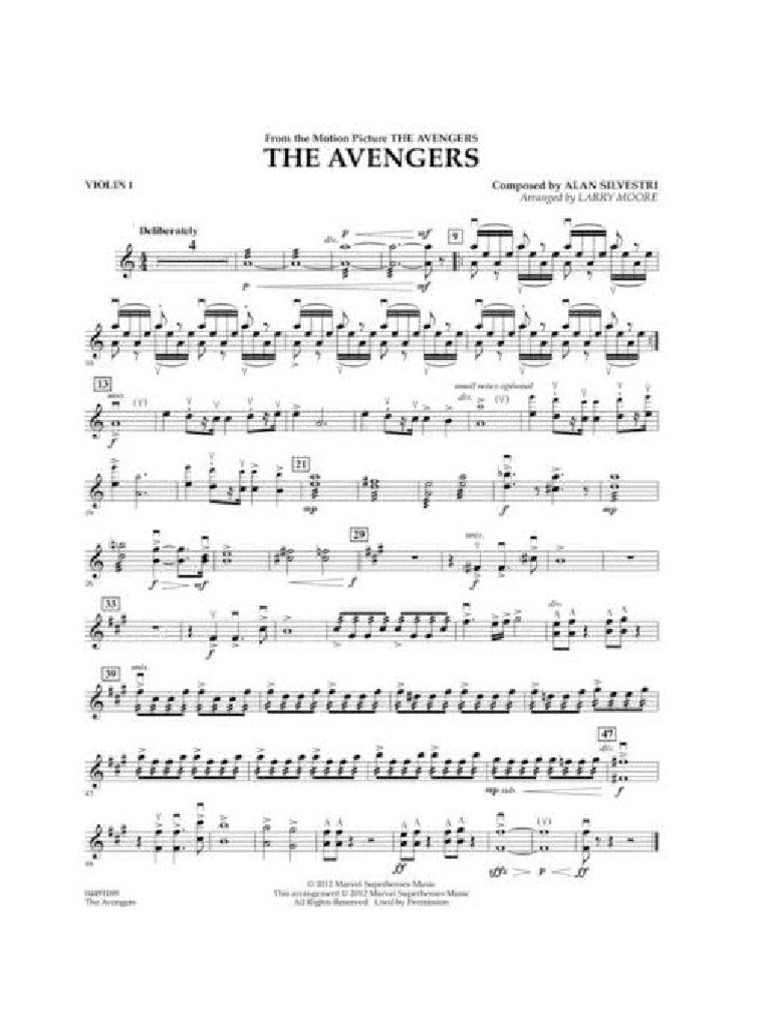 Avengers Violin 1 | PDF