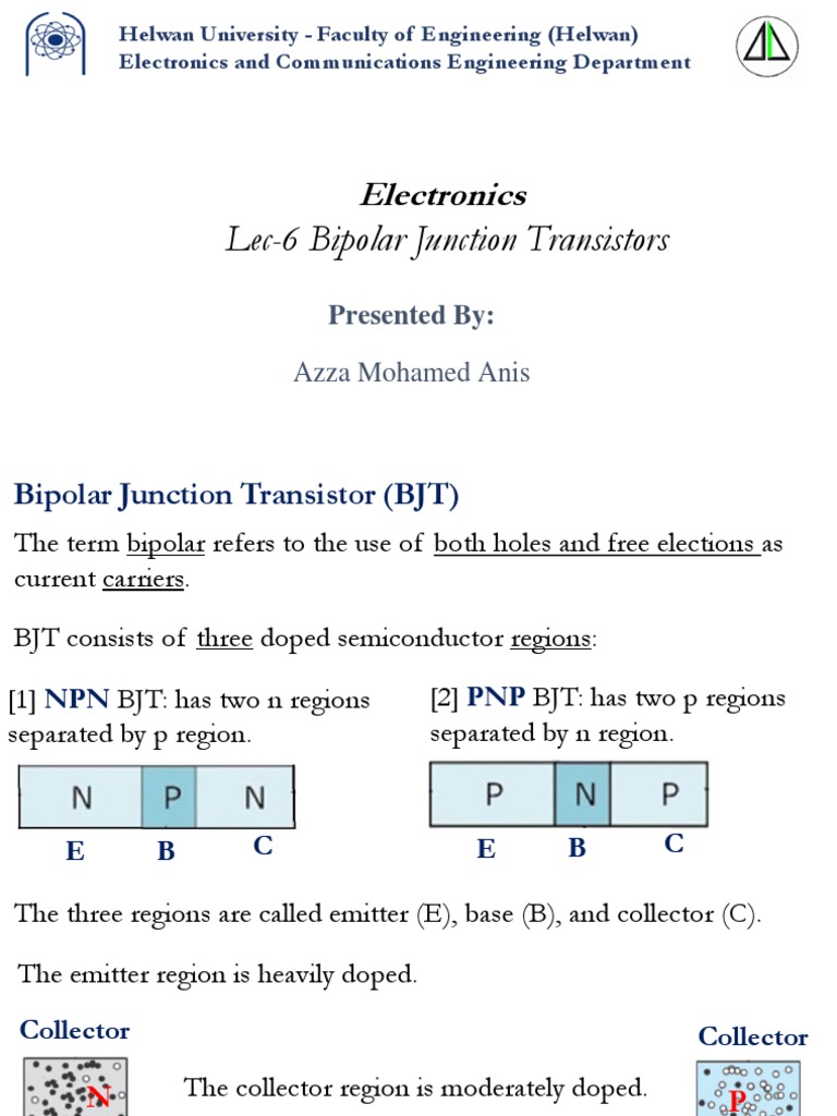 Lec 6 Electro | PDF | Bipolar Junction Transistor | Electronic Engineering