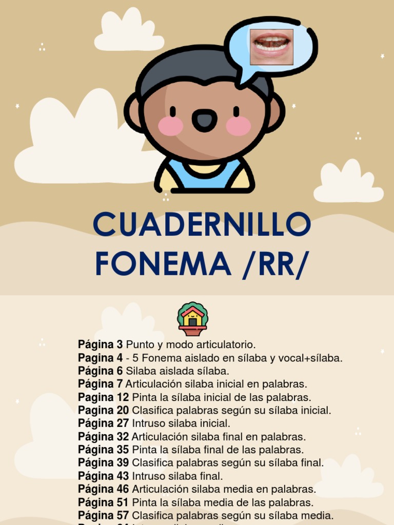 Actividades con el fonema RR | PDF | Vocal | Psicolingüística