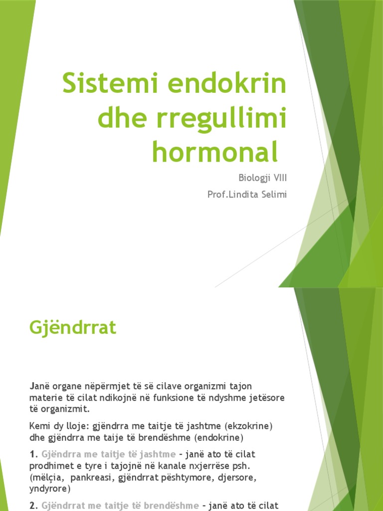 Sistemi Endokrin Dhe Rregullimi Hormonal | PDF