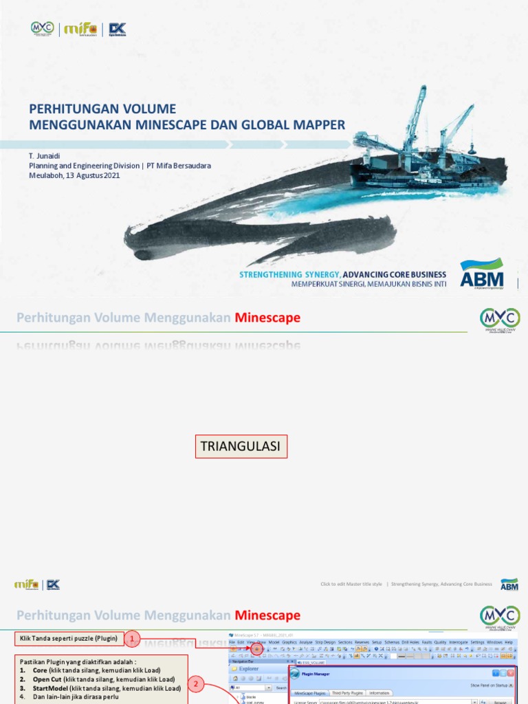 Perhitungan Volume Menggunakan Minescape Dan Global Mapper | PDF