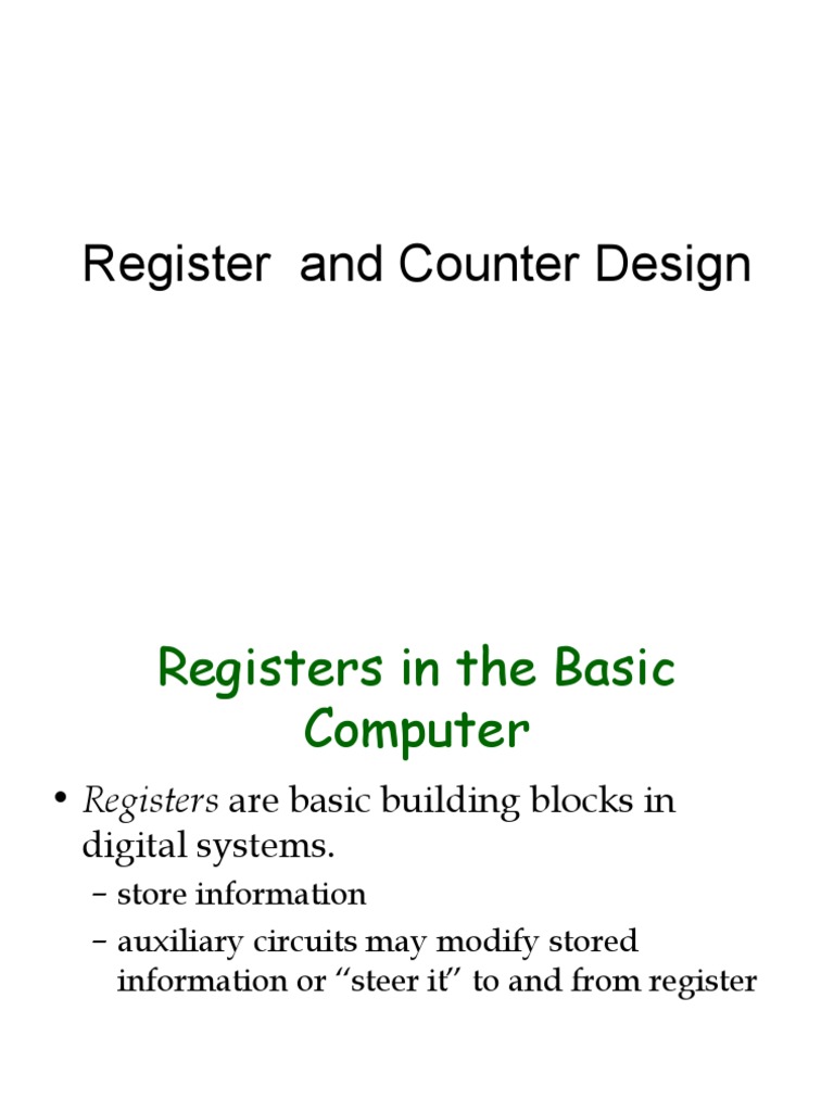 L10 Ex Register | Download Free PDF | Electronic Circuits | Digital ...