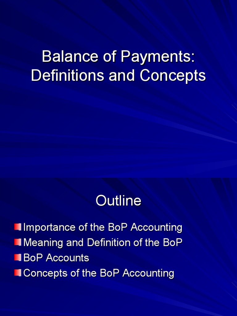 Bop | Balance Of Payments | Debits And Credits