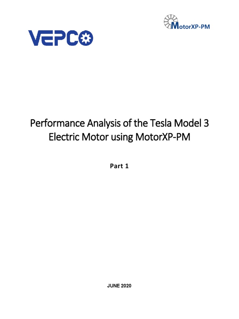 Tesla Model 3 Motor Performance Analysis | PDF | Electric Motor ...