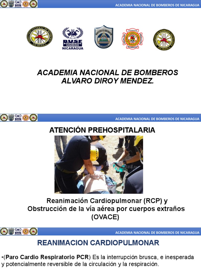 RCP y Ovace | PDF | Reanimación cardiopulmonar | Paro cardíaco