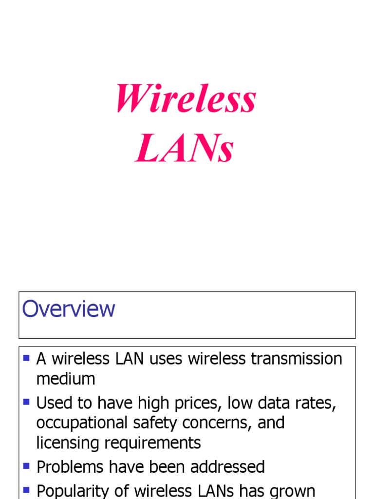 WLAN | PDF | Wireless Lan | Computer Standards