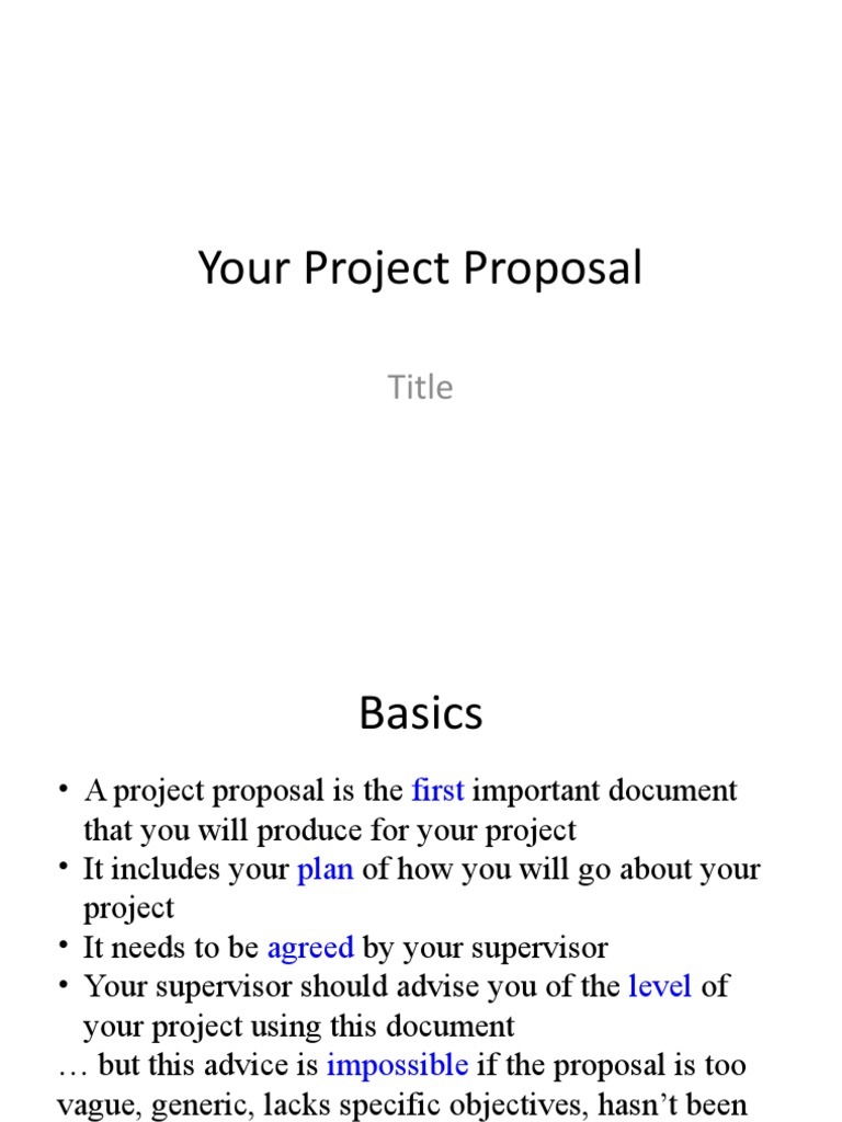 Essential Guide to Project Proposals | PDF | Goal | Databases