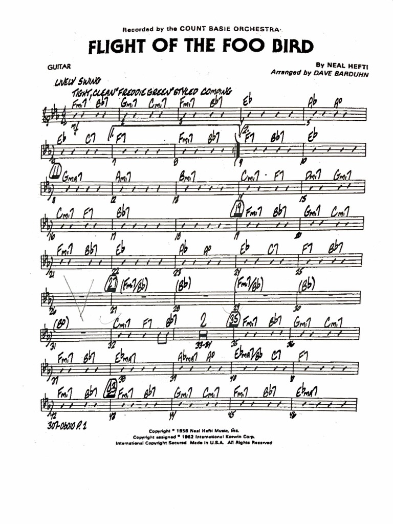 Flight of The Foo Bird (Guitar) | PDF