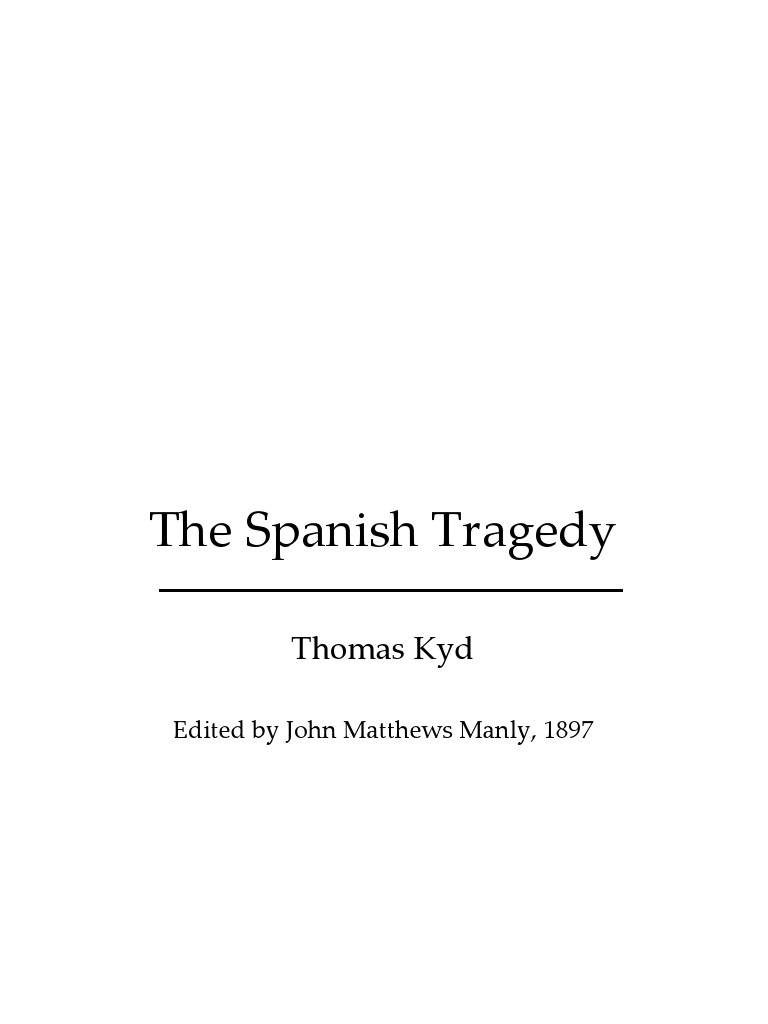Character Map of The Spanish Tragedy | PDF | Travel | History