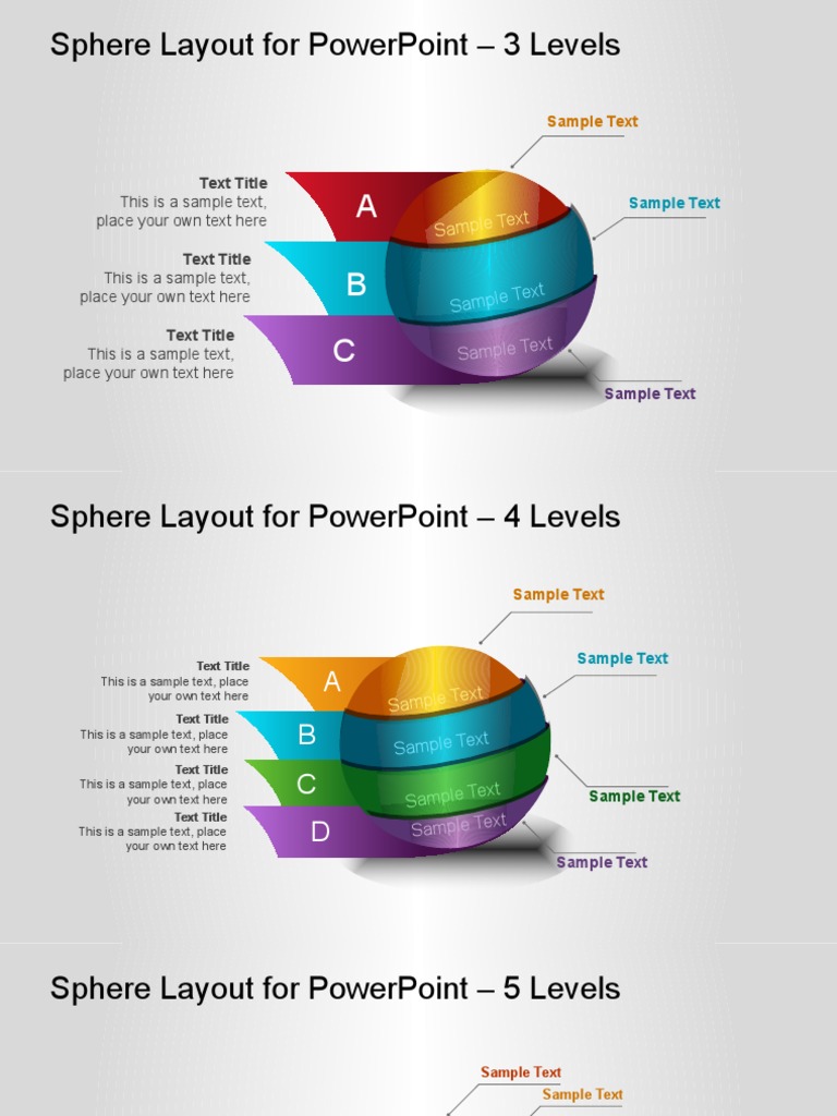 Sphere Layout For Powerpoint - 3 Levels: Text Title | PDF