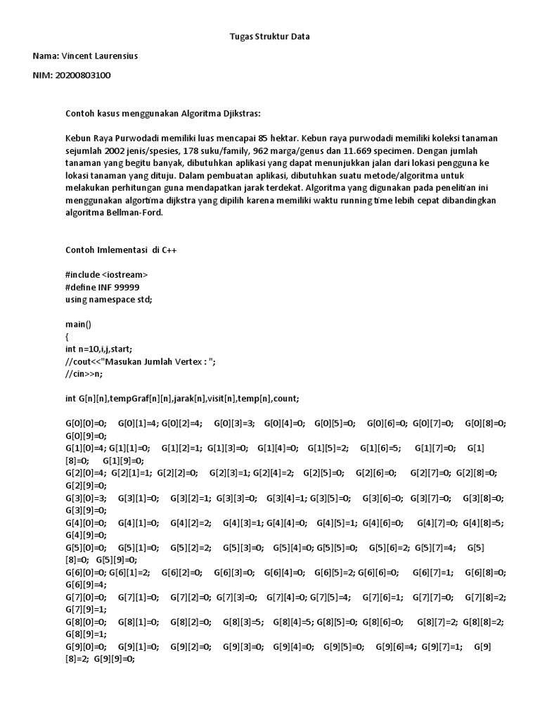 Tugas Struktur Data | PDF | Komputer