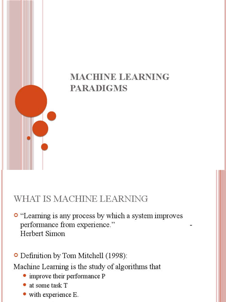 Machine Learning Paradigms | PDF | Machine Learning | Cybernetics