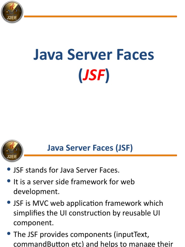 Java Server Faces | PDF | Product Development | Object Oriented Programming