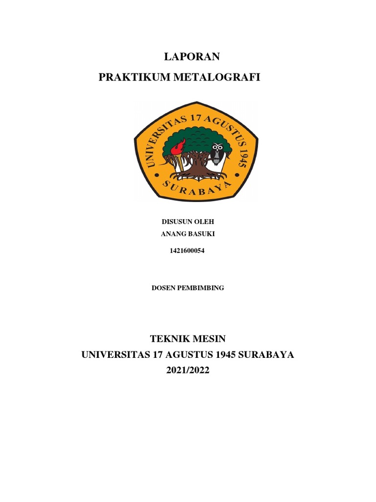 Anang Basuki 1421600054 Praktikum Metalografi | PDF