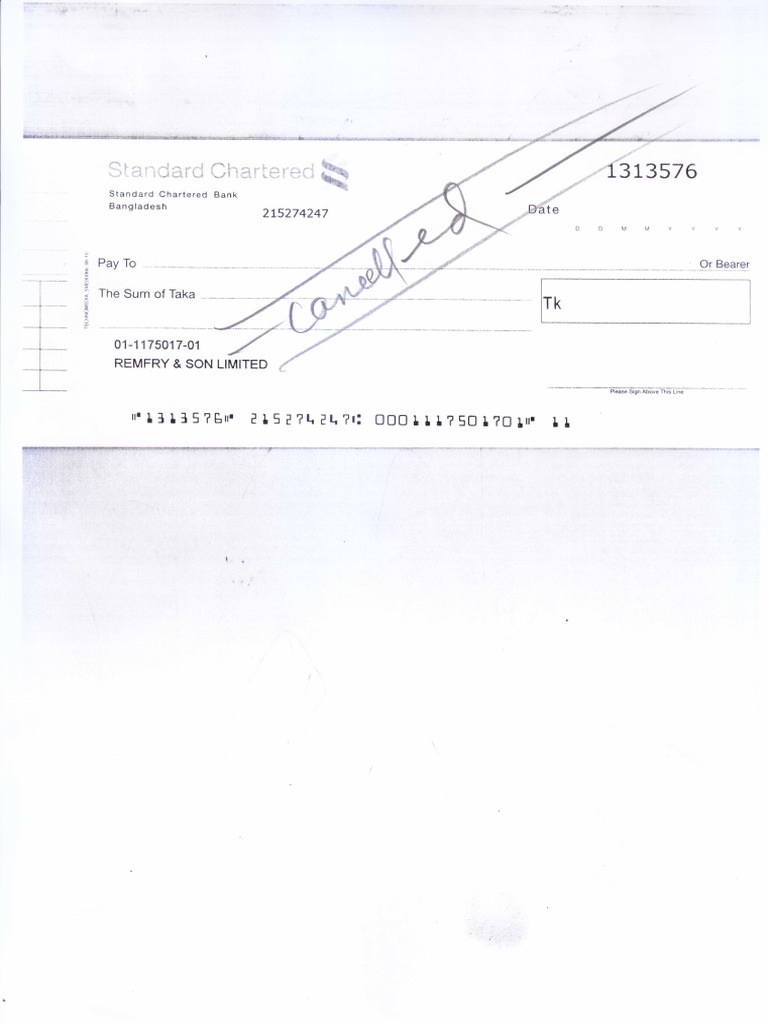 Cheque Leaf | PDF