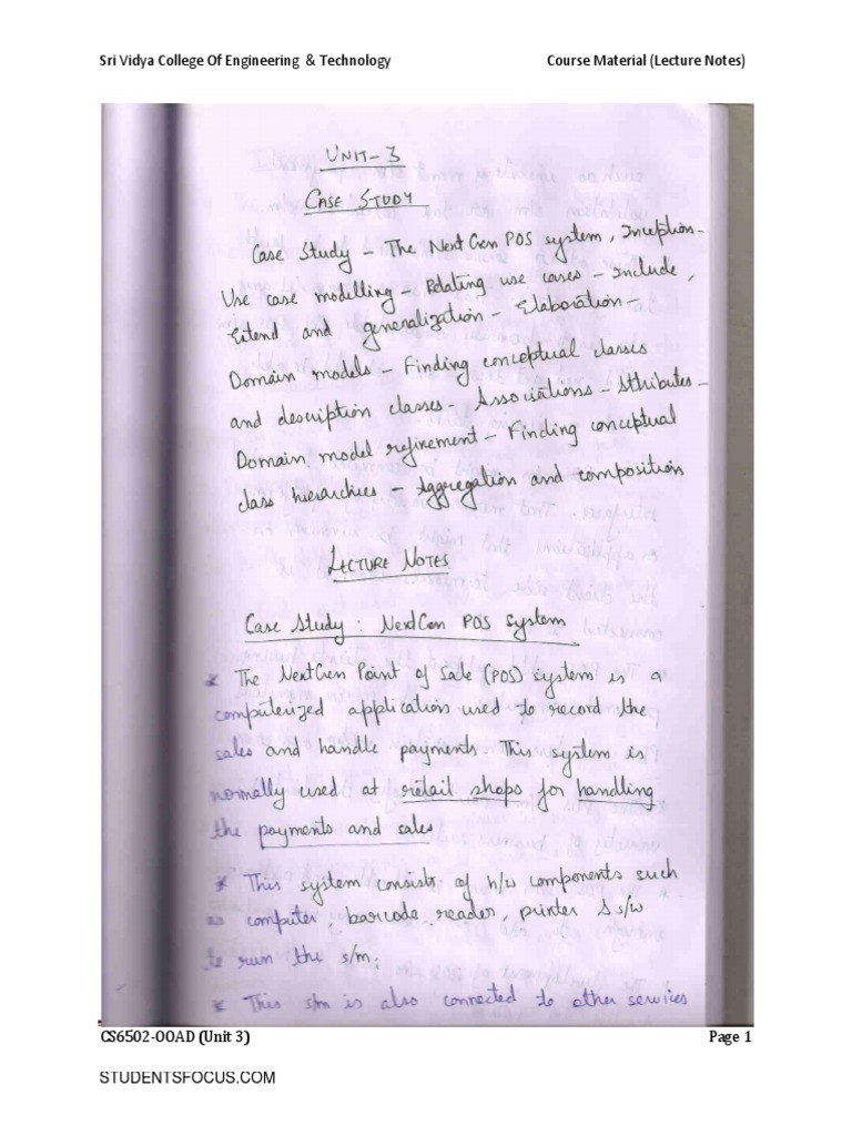 Sri Vidya College of Engineering & Technology Course Material (Lecture ...