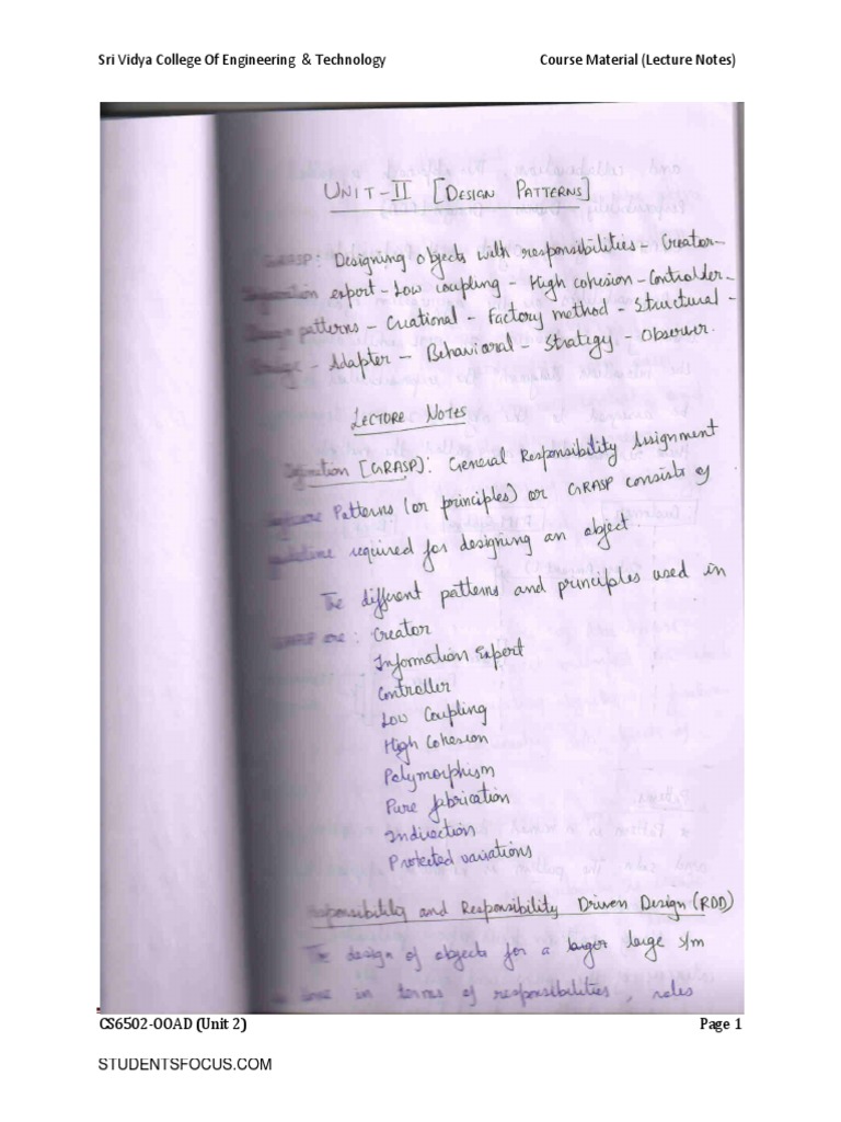 Sri Vidya College of Engineering & Technology Course Material (Lecture ...