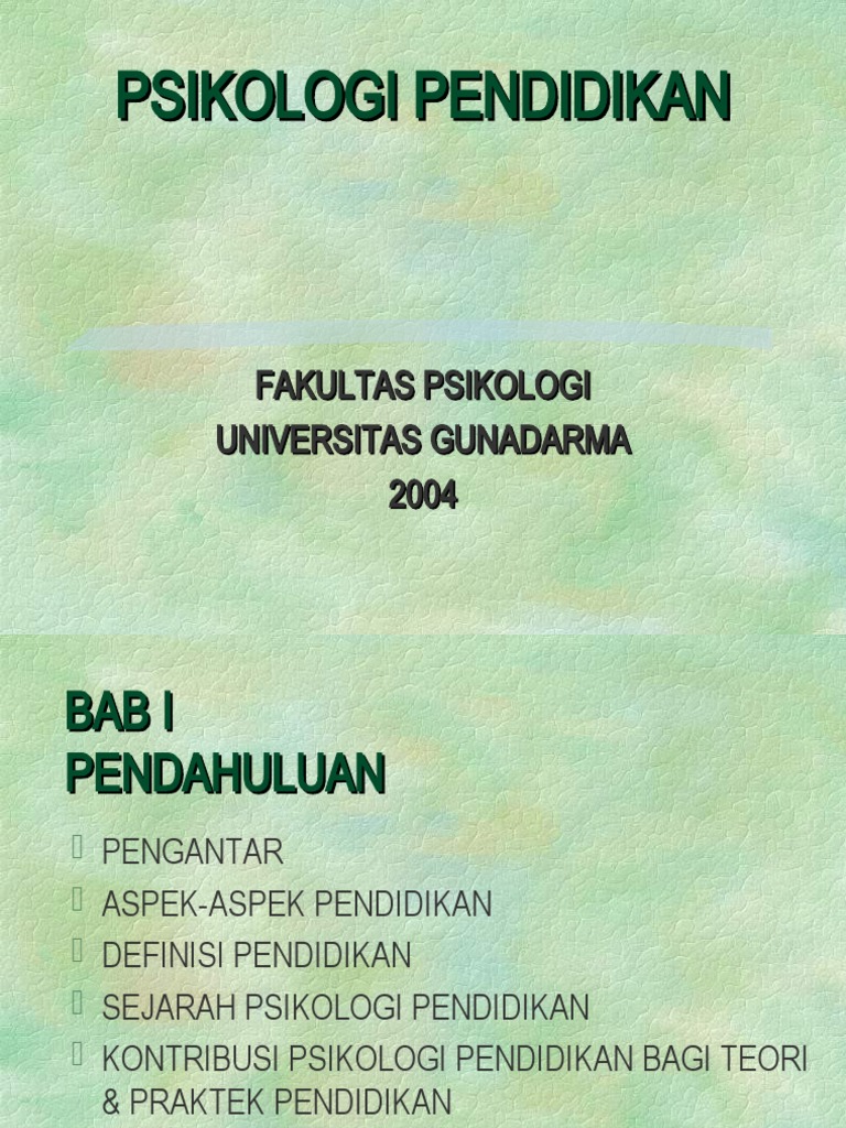 Psi Pendidikan | PDF